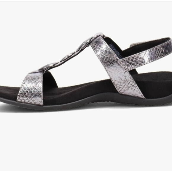 Vionic | Shoes | New Vionic Womens Farra Silver Ankle Strap Sandals ...
